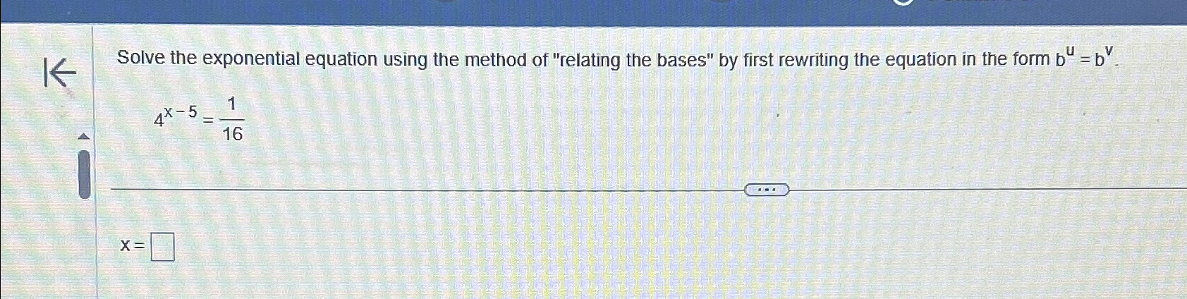 Solved Solve the exponential equation using the method of | Chegg.com