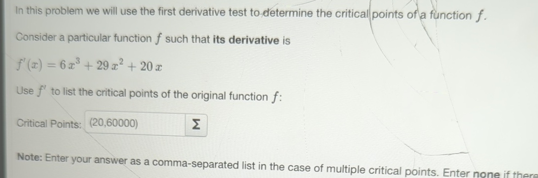 Solved In this problem we will use the first derivative test | Chegg.com