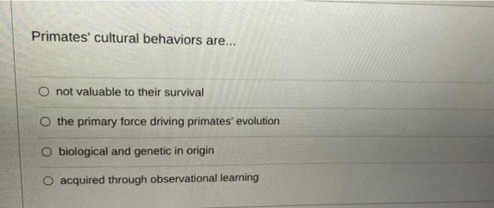 Solved 1. which primates are known to use stone tools ? 2. | Chegg.com