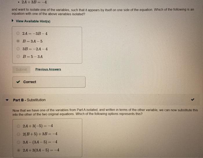 Part C-Solving for the Variables We now have an | Chegg.com Part C-Solving for the Variables We now have an | Chegg.com