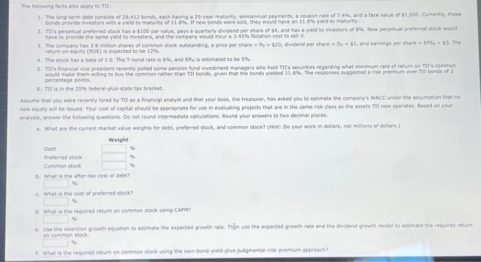 17. Problem 11-17 (WACC Estimation) WACC Estimation | Chegg.com