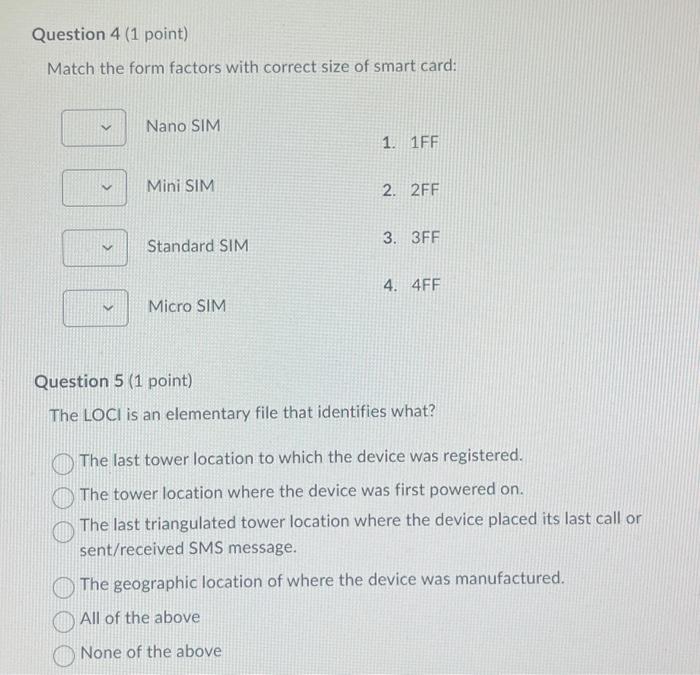 Solved The integrated circuit card identifier (ICCID) has | Chegg.com