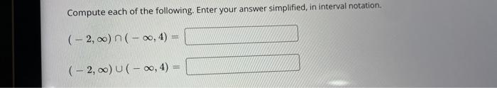 Solved Compute each of the following. Enter your answer | Chegg.com