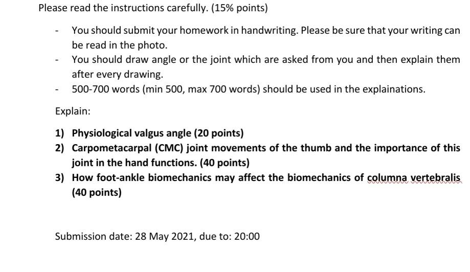 Solved Please read the instructions carefully. (15% points) | Chegg.com
