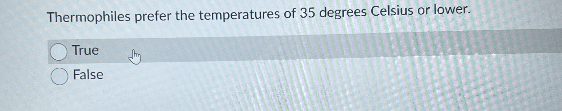 Solved Thermophiles prefer the temperatures of 35 ﻿degrees | Chegg.com
