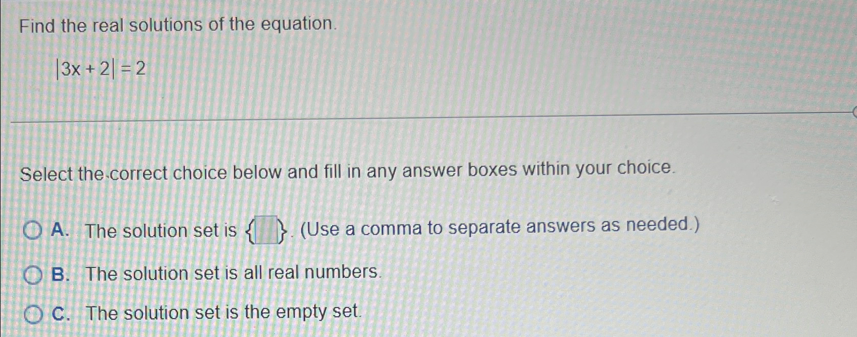 Solved Find the real solutions of the | Chegg.com