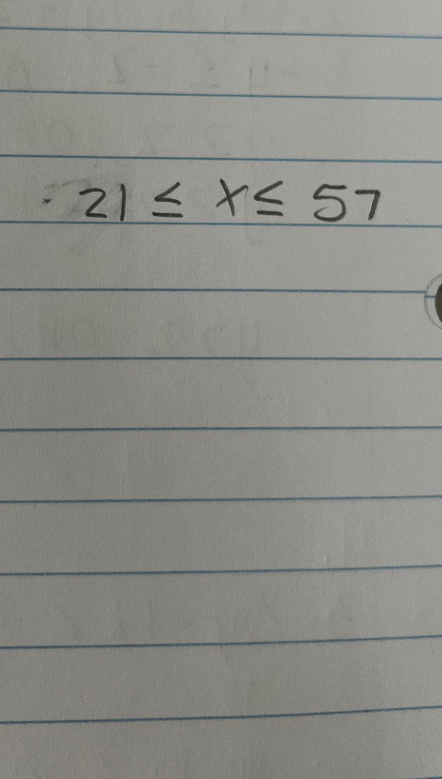 Solved -21≤x≤57 | Chegg.com