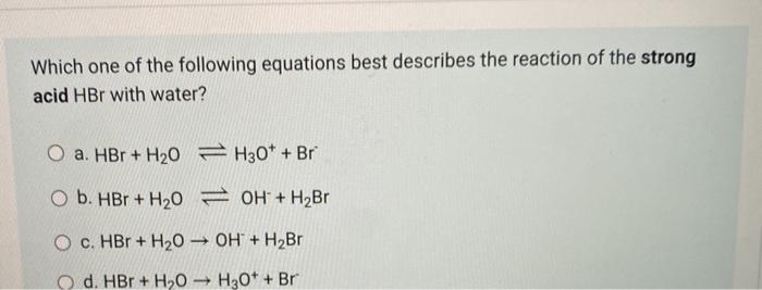 Solved Which one of the following equations best describes | Chegg.com