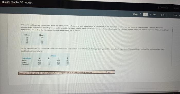 Solved gbs 220 chapter 10 hw.xlsx combitition ate as | Chegg.com