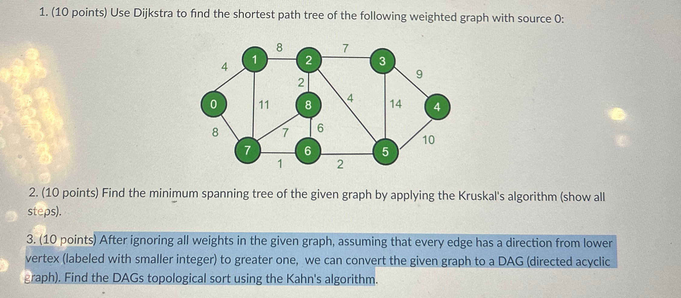 Solved Please help with the 3rd part of thr auestion | Chegg.com