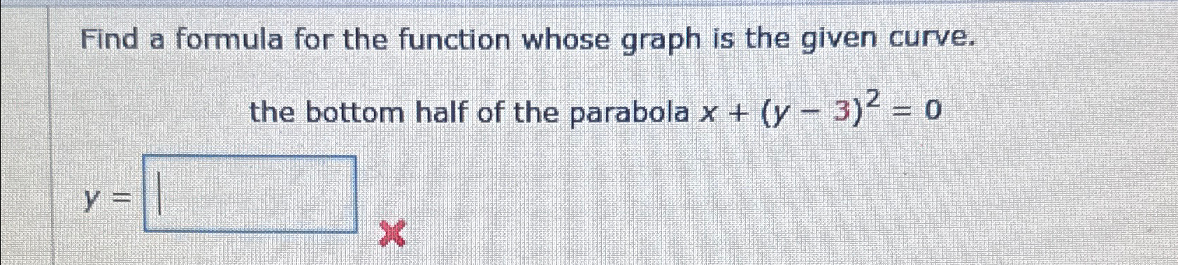 Solved Find a formula for the function whose graph is the | Chegg.com