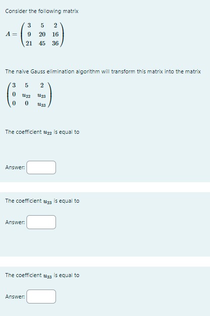 Solved Consider the following | Chegg.com