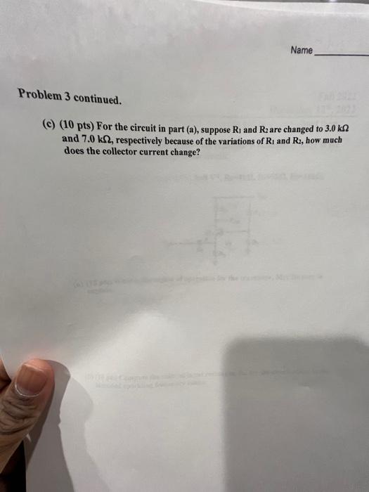 Solved Problem 3. ( 30 pts) Consider the following | Chegg.com