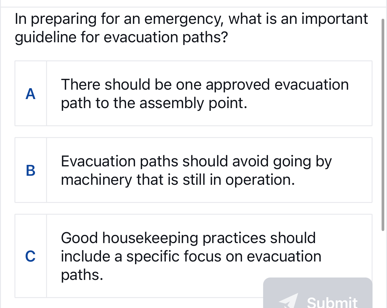 Solved In preparing for an emergency, what is an important | Chegg.com