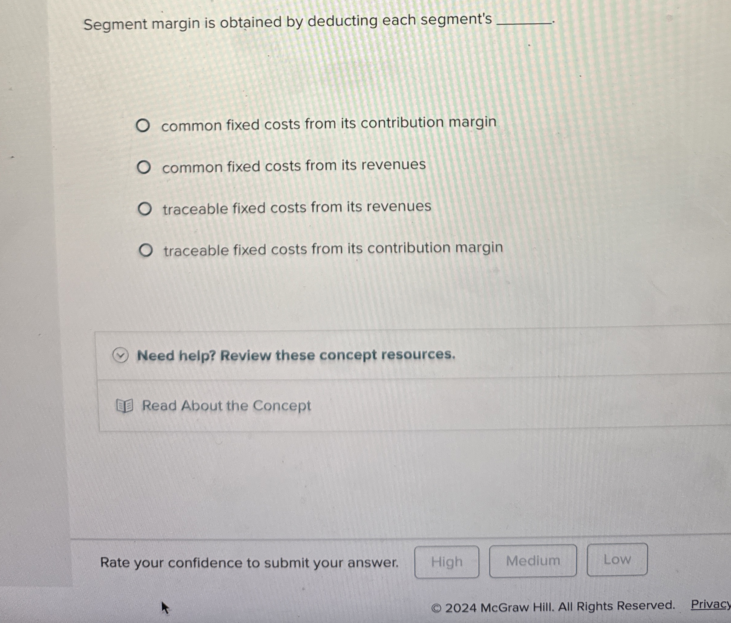 Solved Segment margin is obtained by deducting each | Chegg.com