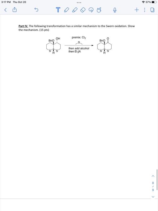 Solved Part IV. The following transformation has a similar | Chegg.com