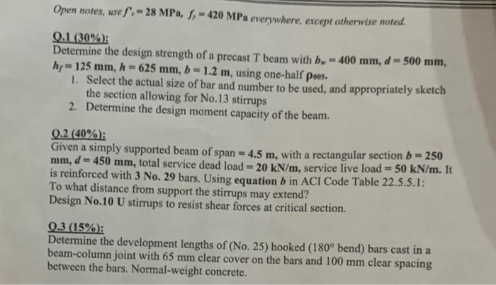 Solved Please solve Q3 in full detail its for my exam! | Chegg.com