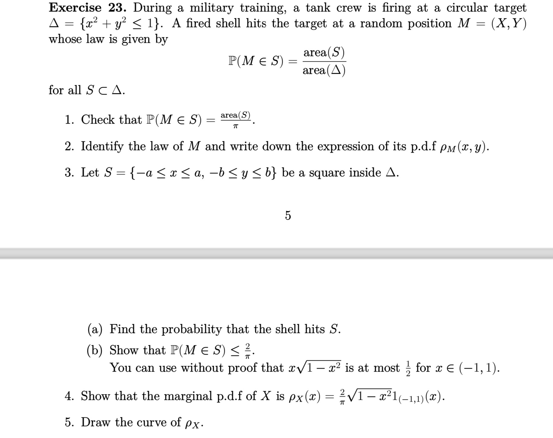 Solved Exercise 23. ﻿During a military training, a tank crew | Chegg.com