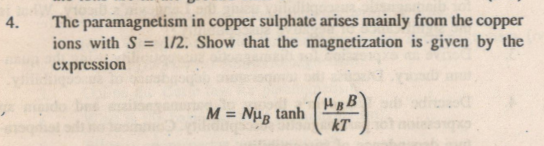 Solved 4. The paramagnetism in copper sulphate arises mainly | Chegg.com