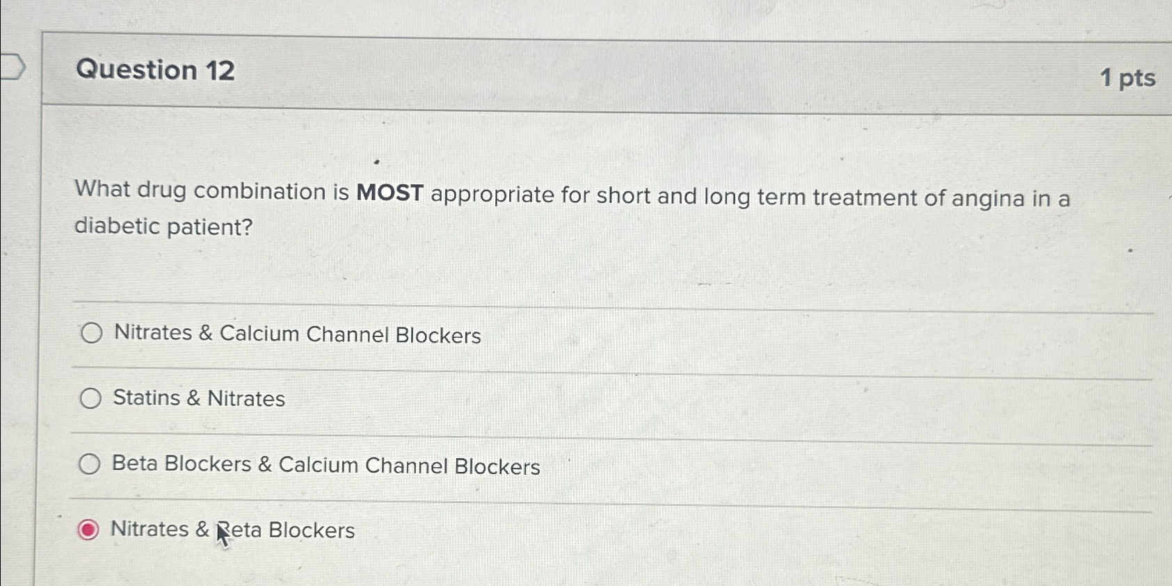 Solved Question 121ptsWhat drug combination is MOST | Chegg.com