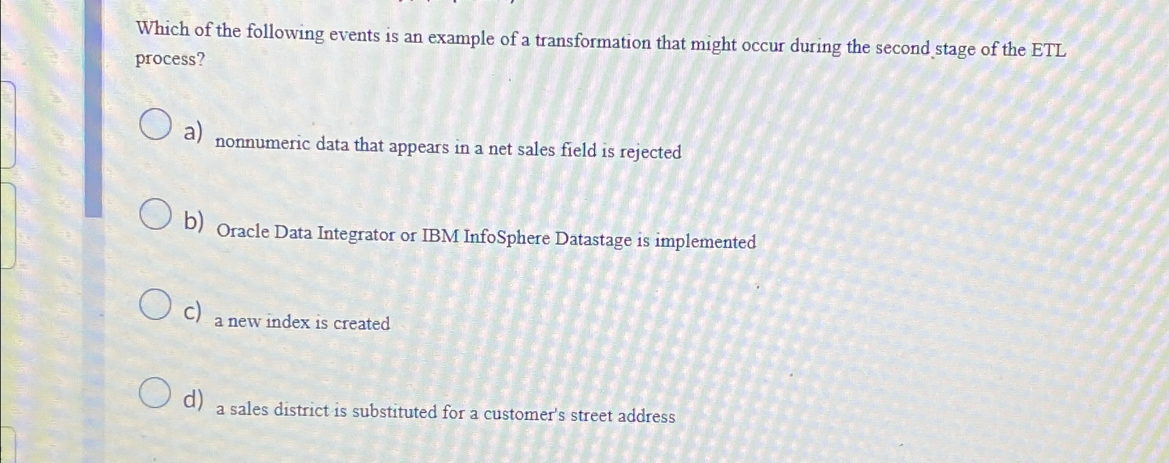 Solved Which of the following events is an example of a | Chegg.com