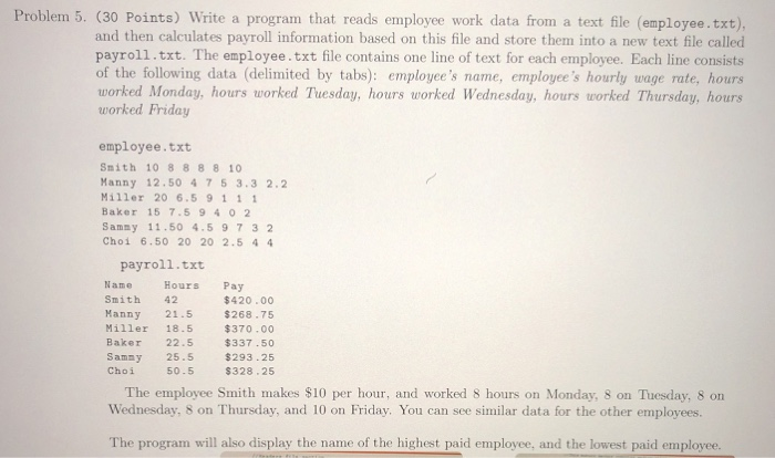 Solved Problem 5 30 Points Write A Program That Reads 2933
