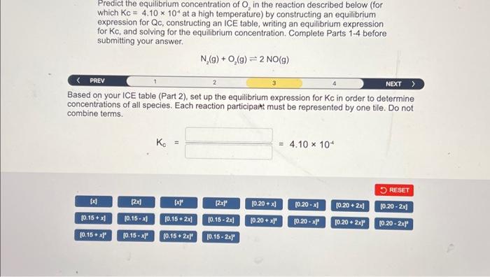 Solved Predict the equilibrium concentration of O2 in the | Chegg.com
