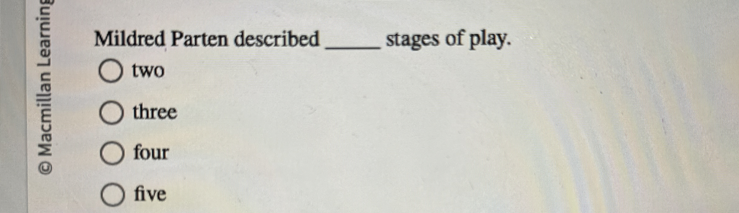 Solved Mildred Parten describedstages of | Chegg.com