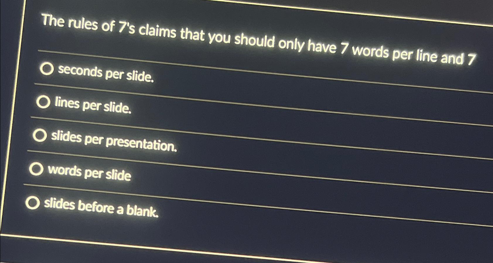 Solved The rules of 7 's claims that you should only have 7 | Chegg.com