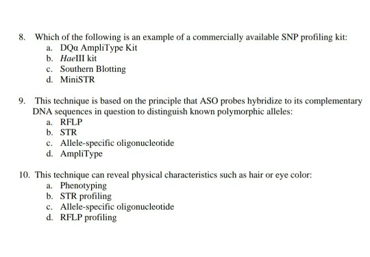 Solved 8. Which of the following is an example of a | Chegg.com