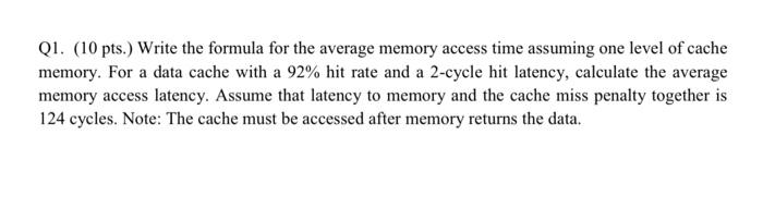 Solved Q1. (10 pts.) Write the formula for the average | Chegg.com