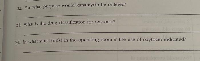 Solved What is the drug classification for oxytocin? In what | Chegg.com