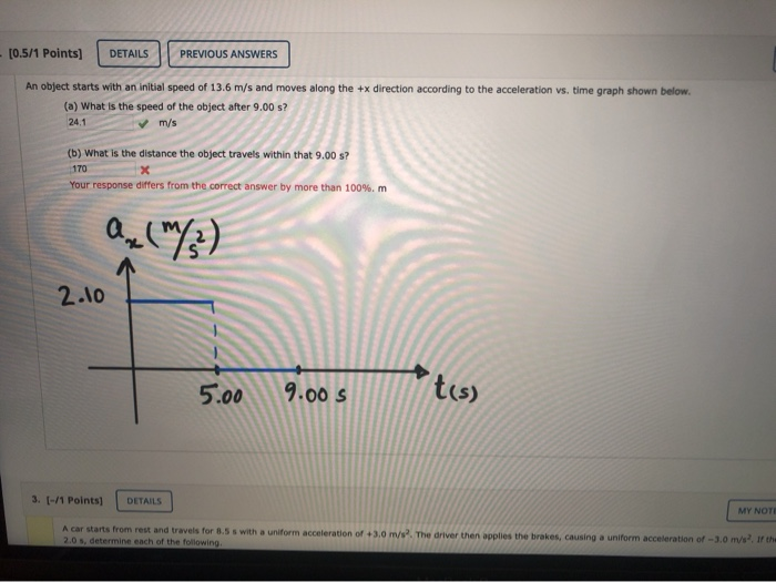 Solved - (0.5/1 Points] DETAILS PREVIOUS ANSWERS An object | Chegg.com