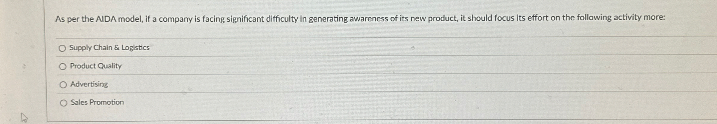 Solved As per the AIDA model, if a company is facing | Chegg.com