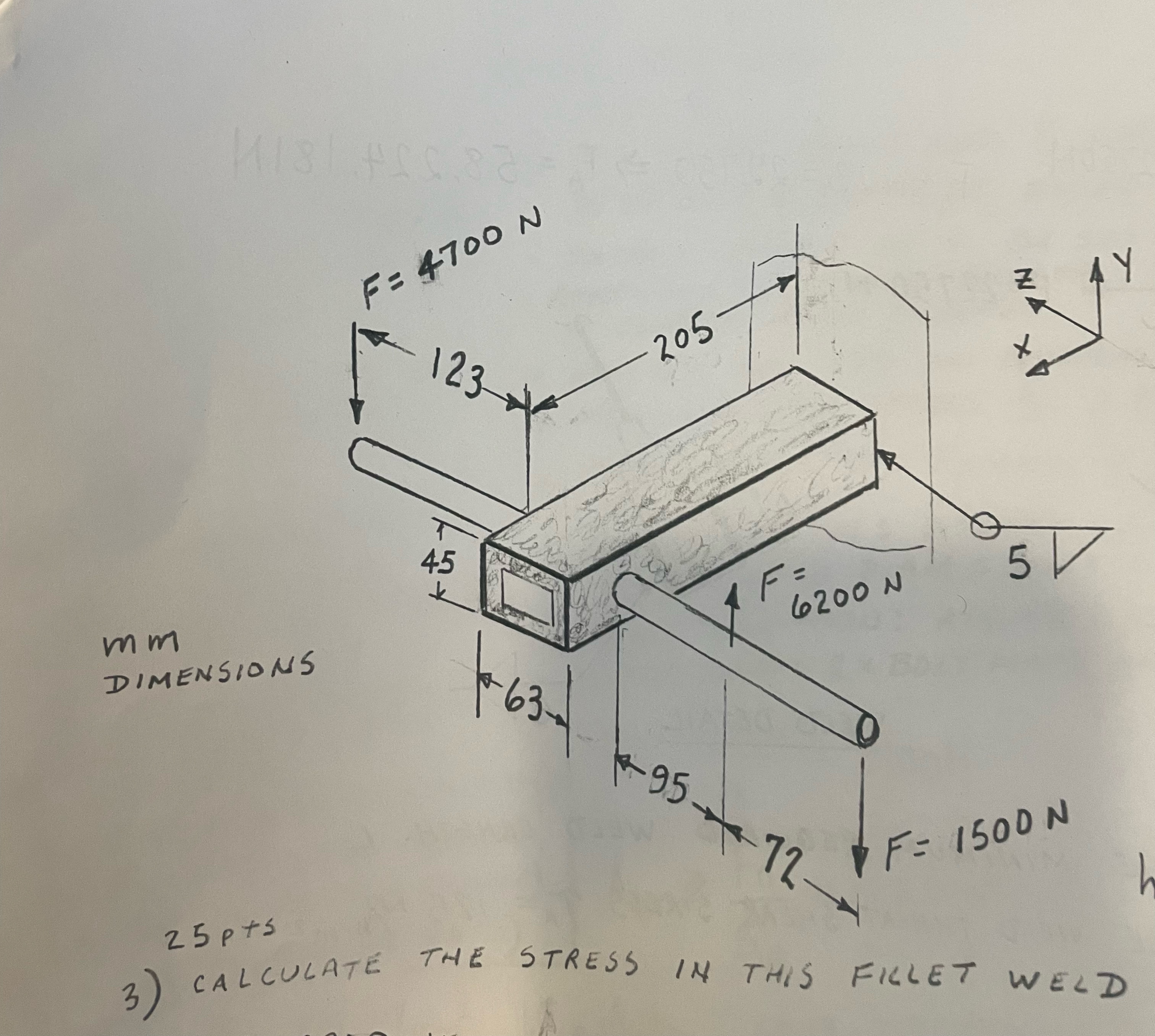 Solved CALCULATE THE STRESS IN THIS FILLET WELD. | Chegg.com