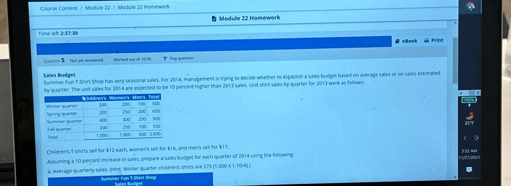 Solved Course Content / ﻿Module 22 / ﻿Module 22 | Chegg.com