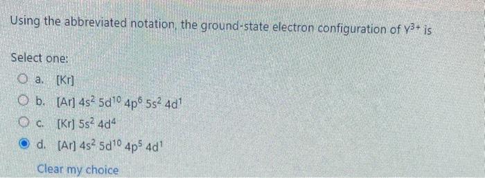 Solved Using the abbreviated notation, the ground-state | Chegg.com