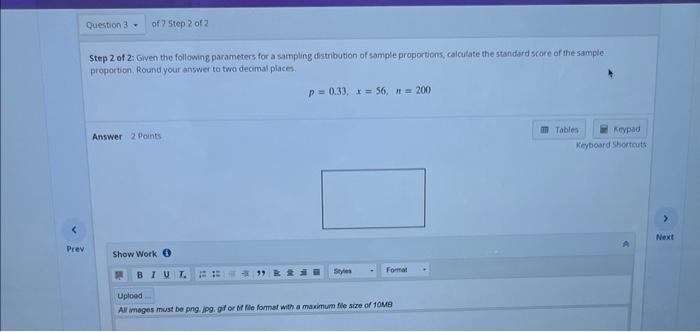 Solved Step 2 Of 2 Given The Followng Parameters For A