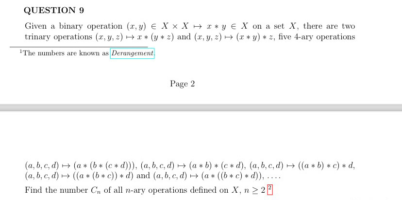Solved QUESTION 9Given a binary operation | Chegg.com