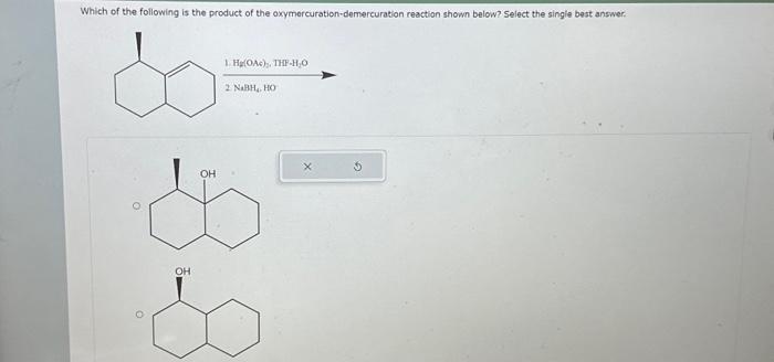Solved Which Of The Following Is The Product Of The