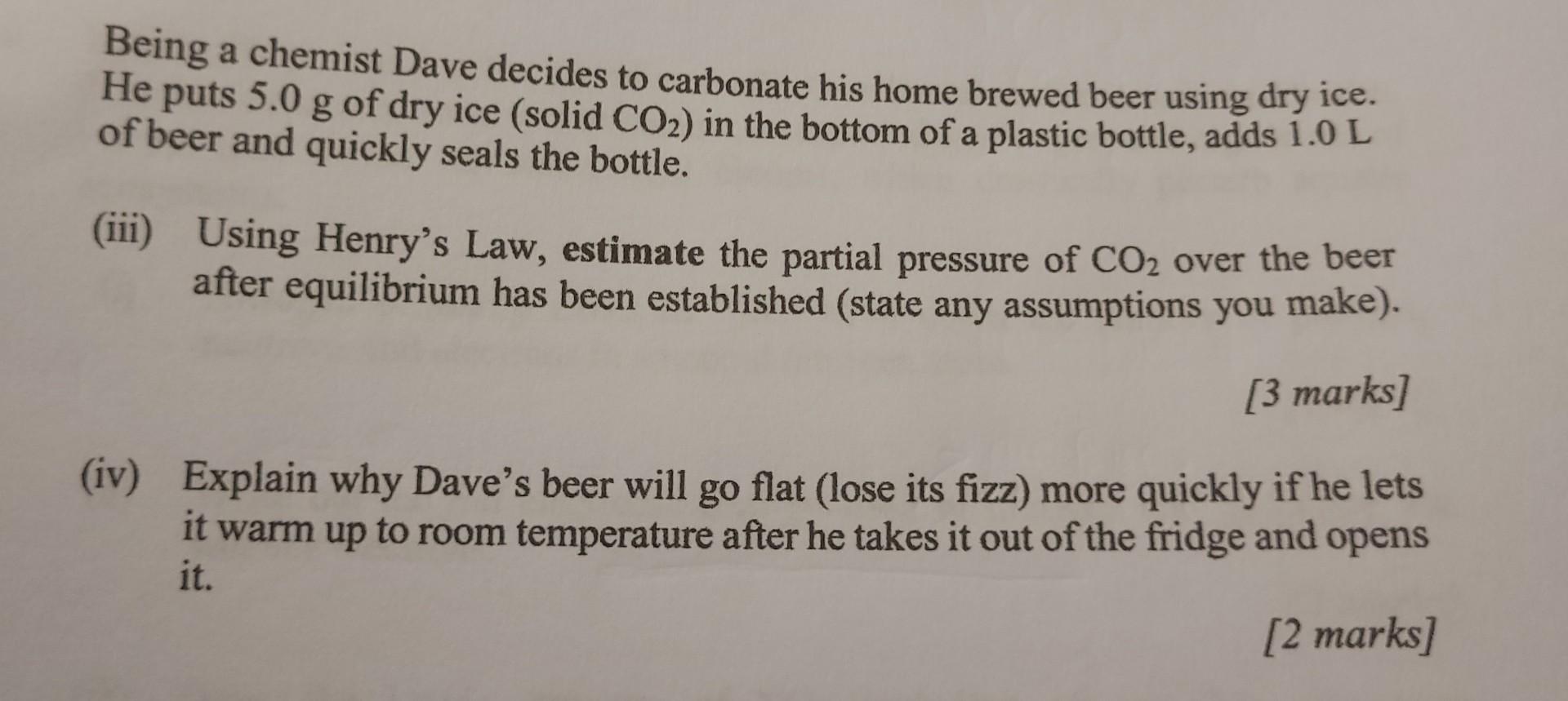 Solved (b) The triple point for carbon dioxide (CO2) is at | Chegg.com