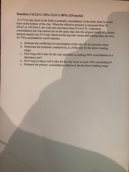 Solved Question 3 (CLO 1: 20% CLO 3: 80%) 125 marks! A 4.75 | Chegg.com