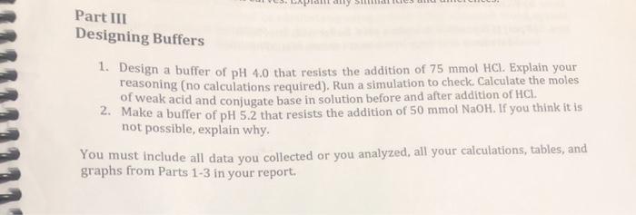 Pana S Part III Designing Buffers 1. Design a buffer | Chegg.com