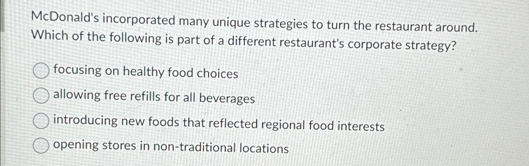 Solved McDonald's incorporated many unique strategies to | Chegg.com