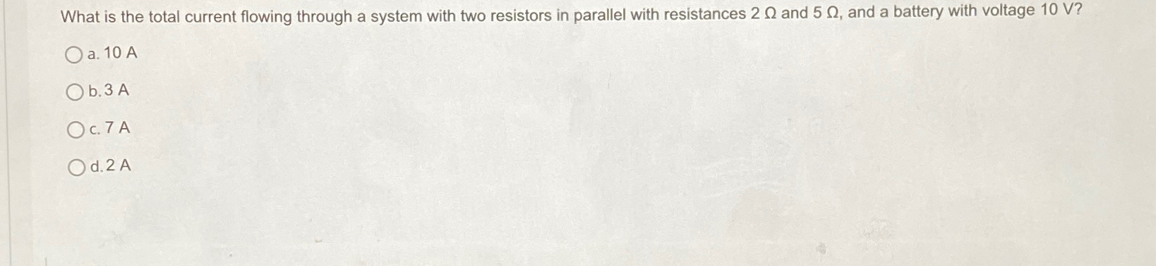 Solved What is the total current flowing through a system | Chegg.com