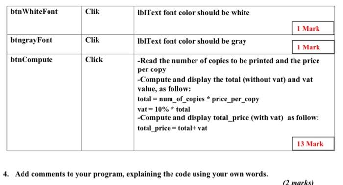 Solved Develop A Vb Application That Designs A Poster By