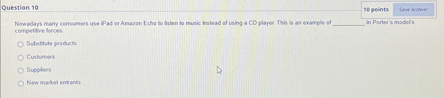 Solved Question 1010 ﻿pointsNowadays many consumers use iPad | Chegg.com