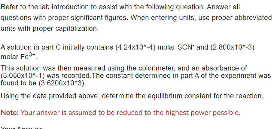 Solved Refer to the lab introduction to assist with the | Chegg.com