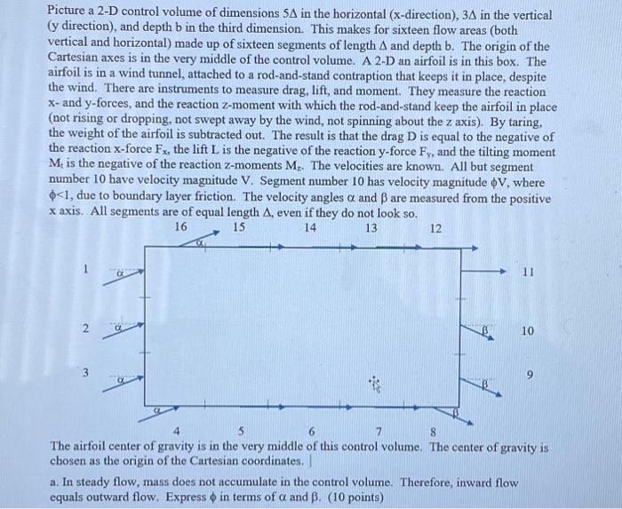 Solved Picture a 2-D control volume of dimensions 5Δ in the | Chegg.com