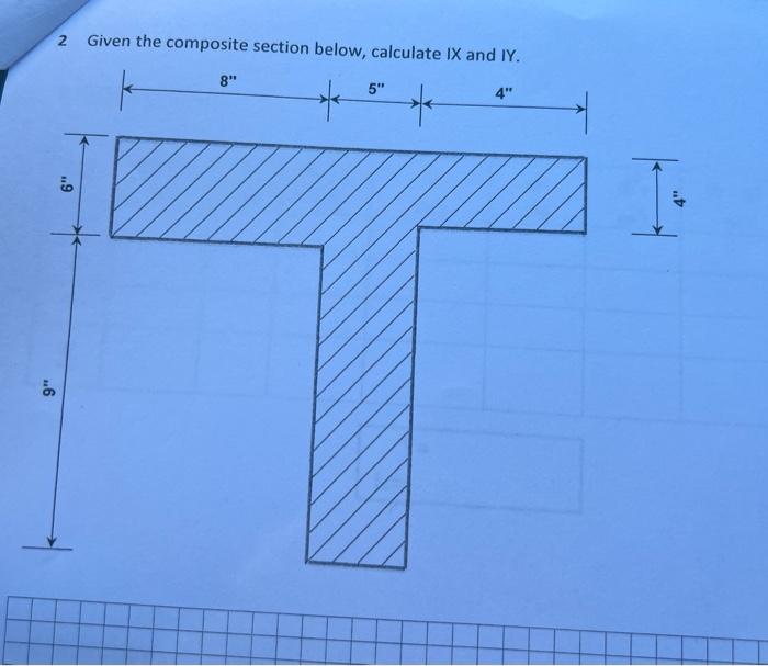Solved 1 1 Given the composite section below, calculate ix | Chegg.com